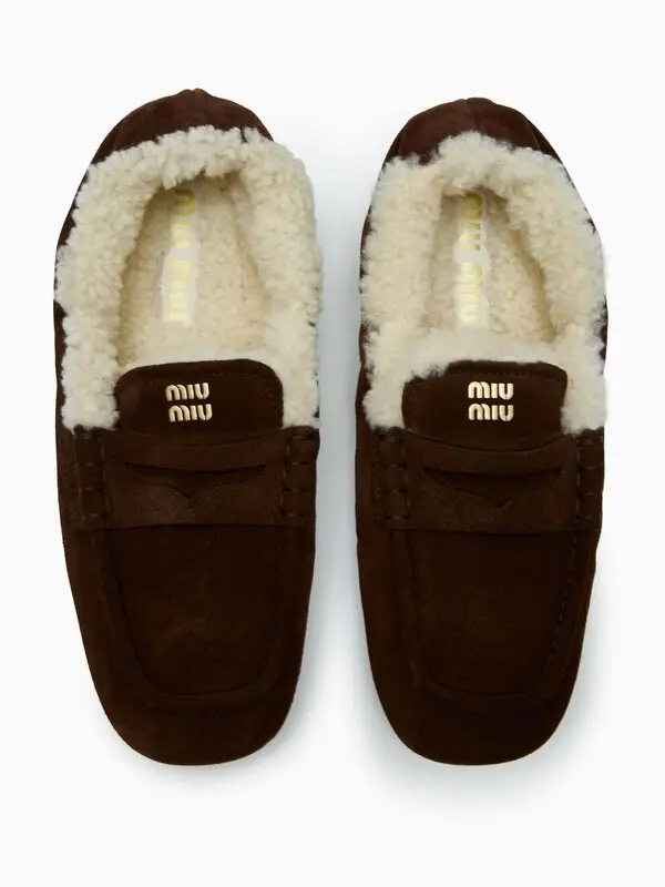 Miu Miu Logo Loafers