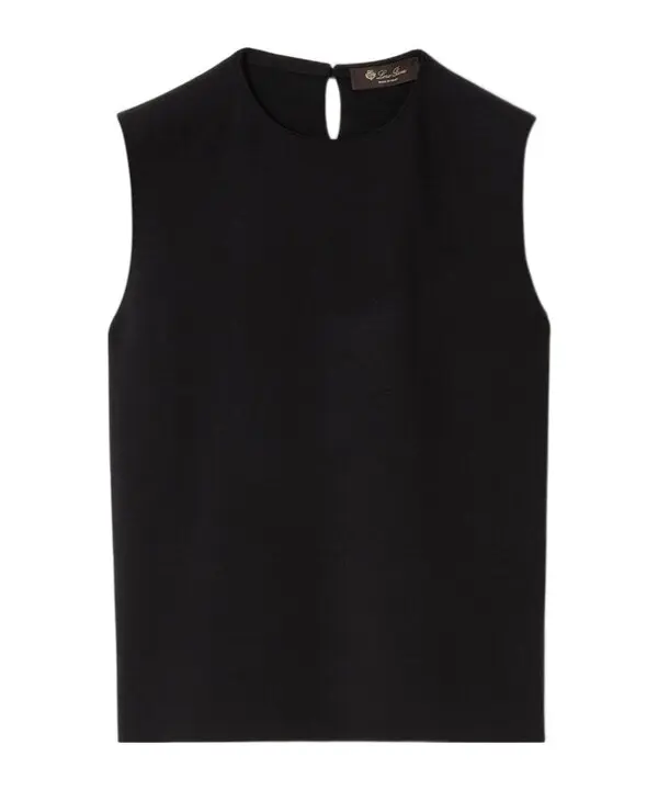 Loro Piana Siena Sleeveless Top With Keyhole Detail - Black
