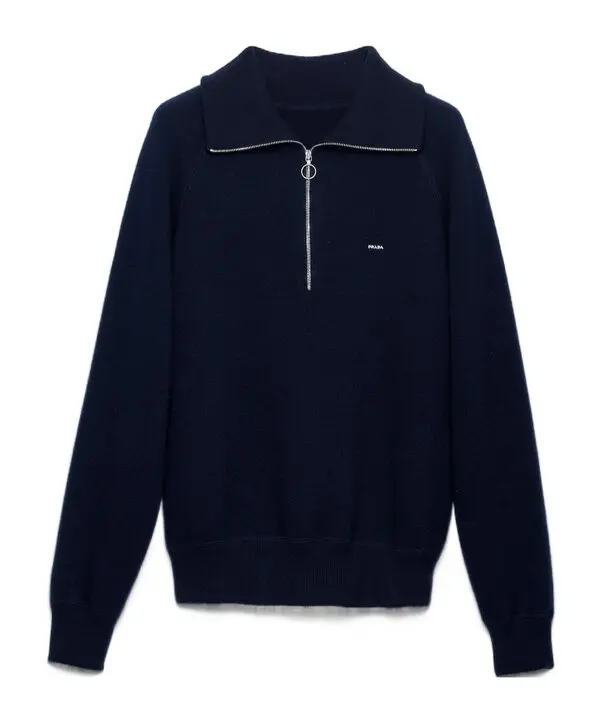 Prada Wool And Cashmere Sweater - Navy Blue