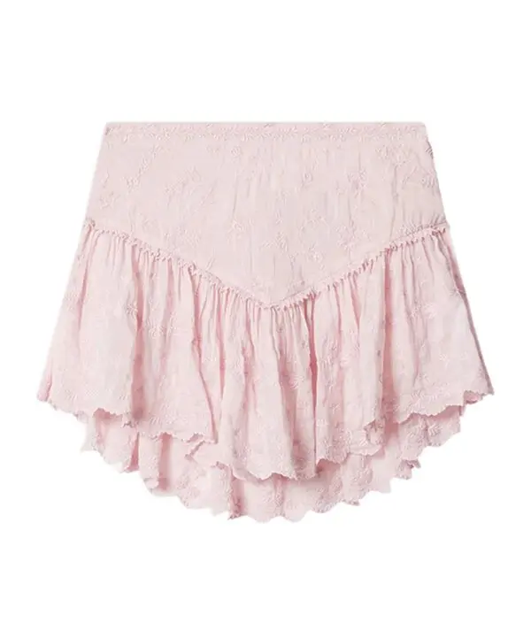 Isabel Marant Étoile Zoelia Ruffled Lace Shorts - Pink