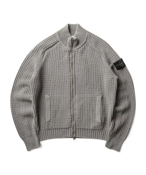 Stone Island Zipped Cardigan - Grey