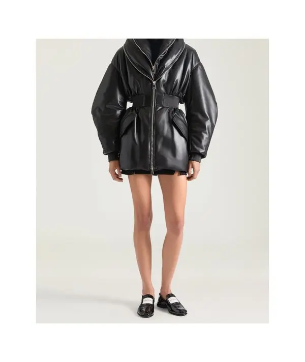 Givenchy Hourglass Leather Bomber Jacket