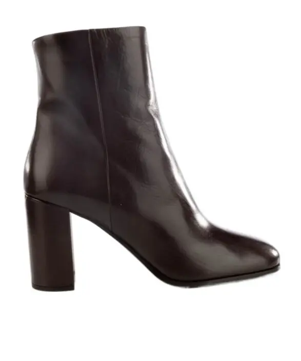 Prada Leather Booties - Brown