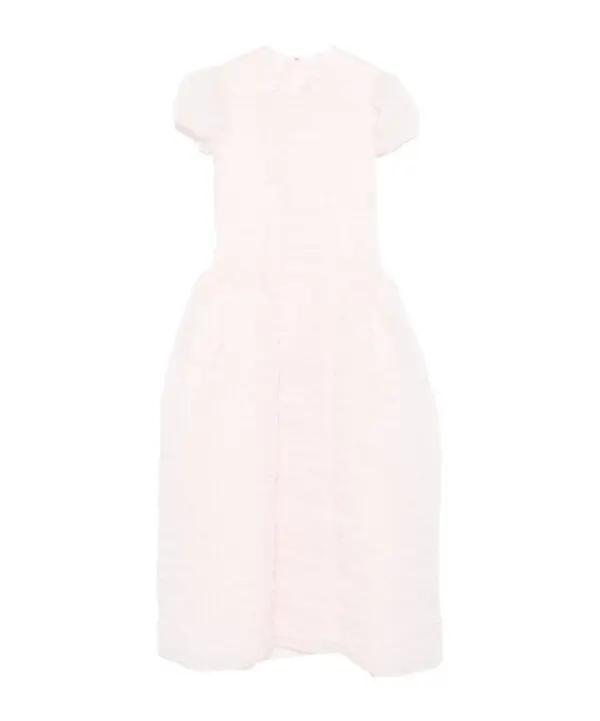 Cecilie Bahnsen Puff-sleeve Seam-detail Midi Dress - White
