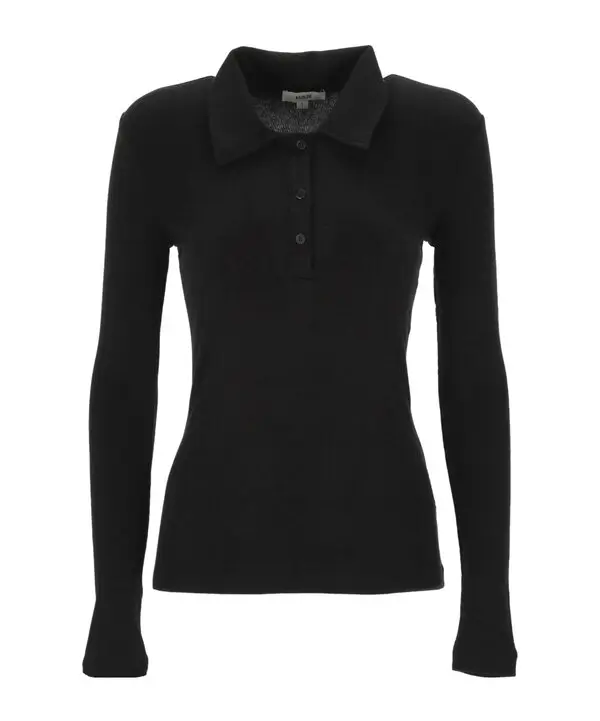 AGOLDE Collared Long-sleeve Top