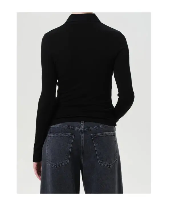 AGOLDE Collared Long-sleeve Top