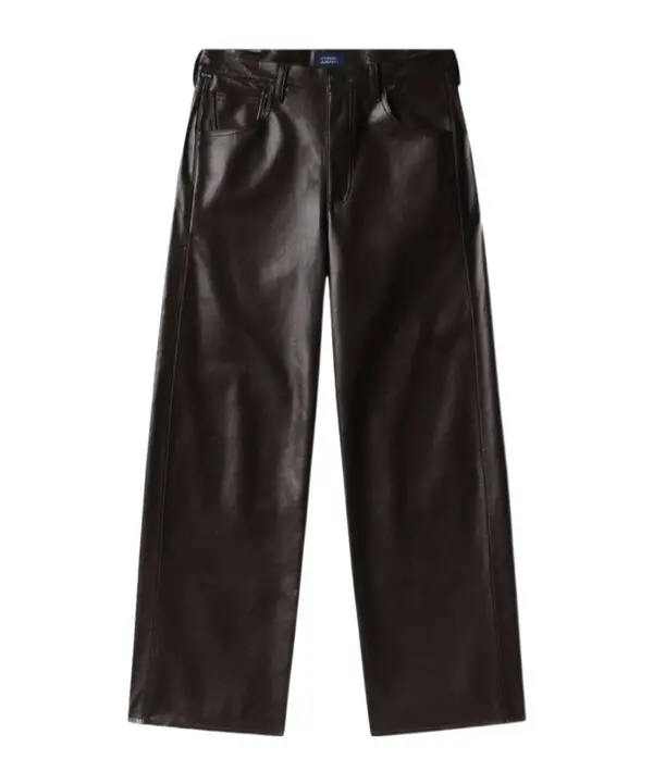 Citizens Of Humanity Ayla Leather Baggy Pants - Black