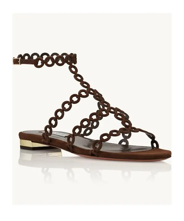 AQUAZZURA Infinity Chain Flat Sandals