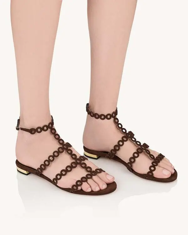 AQUAZZURA Infinity Chain Flat Sandals