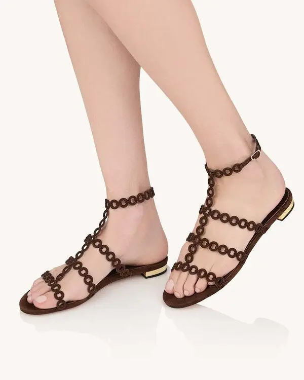 AQUAZZURA Infinity Chain Flat Sandals