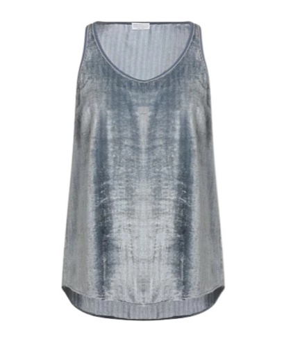 Brunello Cucinelli Sleeveless Top With Appliqués And Beads