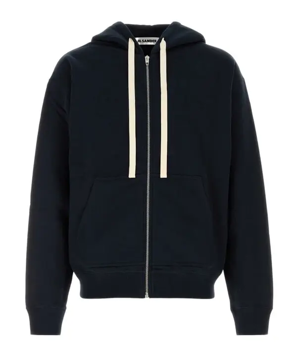 JIL SANDER Zip-up Hoodie - Navy Blue