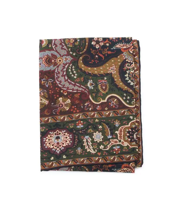 Etro Silk-blend Jacquard Scarf With Houndstooth Motif And Print