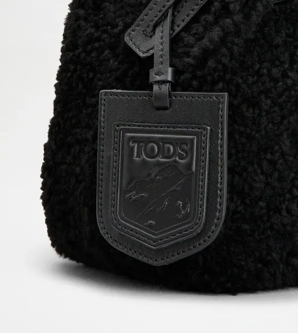 TOD'S Micro Shearling Bucket Bag