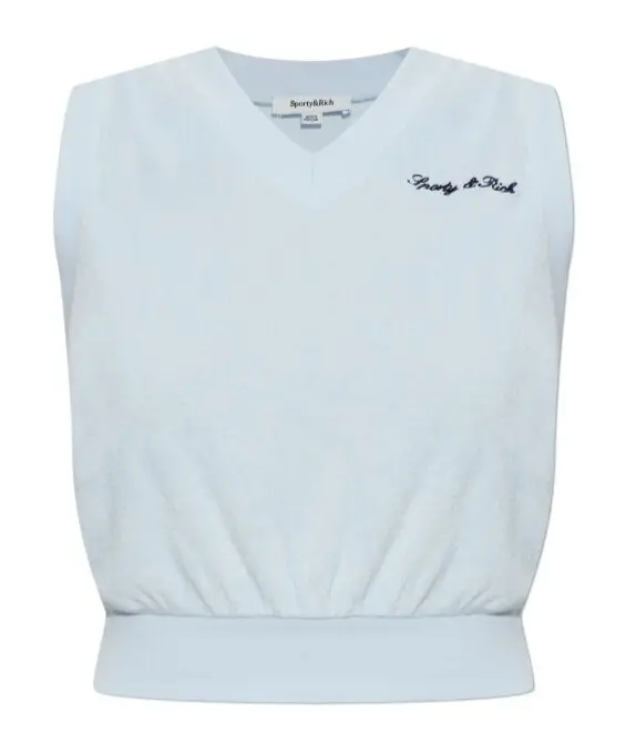 SPORTY  RICH Sleeveless Knitwear - White