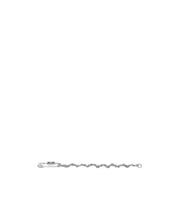 Balenciaga Diy Pin Bracelet In Shiny Silver