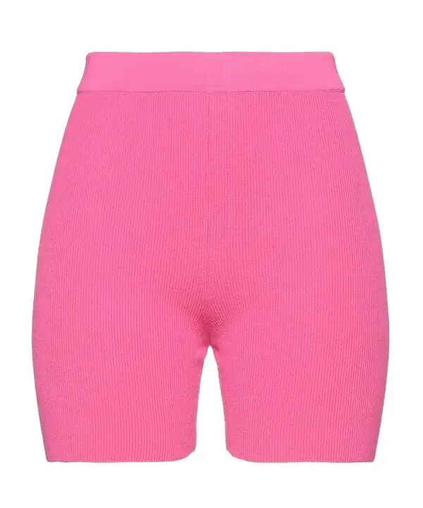 Jacquemus Ribbed High Waisted Bike Shorts - Pink