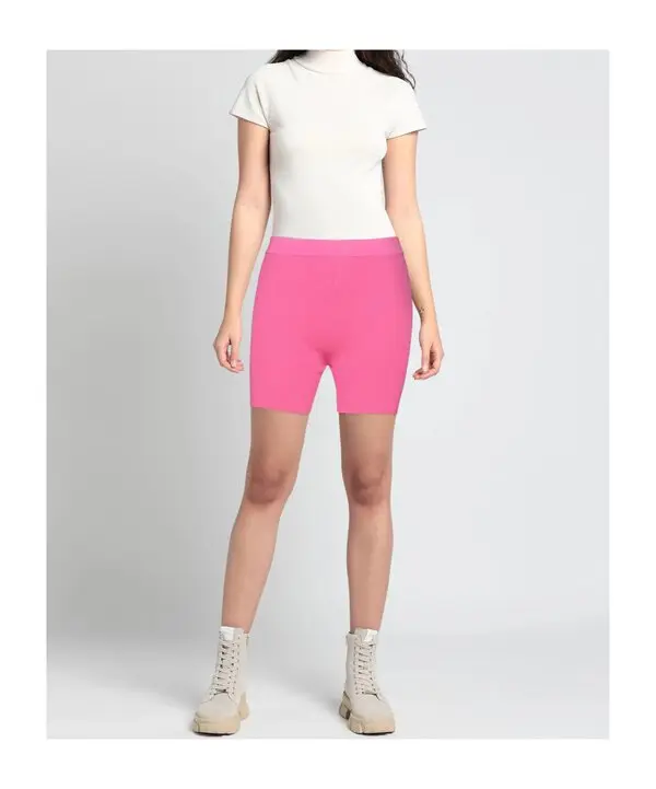 Jacquemus Ribbed High Waisted Bike Shorts - Pink