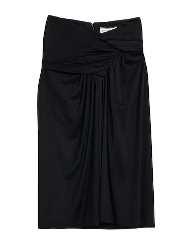 Saint Laurent Solid Color Patchwork Skirt - Black