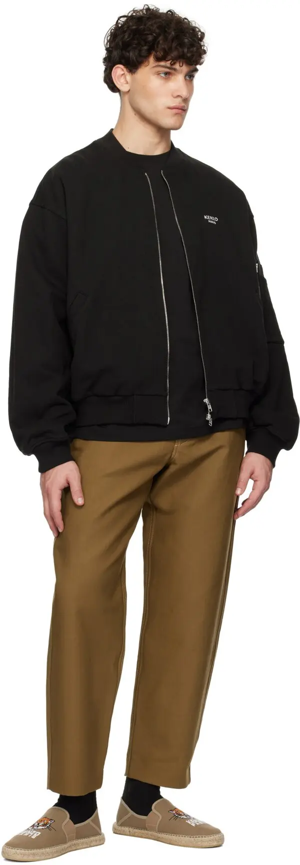 Kenzo Embroidered Logo Zip-up Bomber Jacket