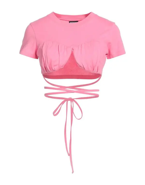 Jacquemus Short-sleeved Top With Tie Detail - Pink