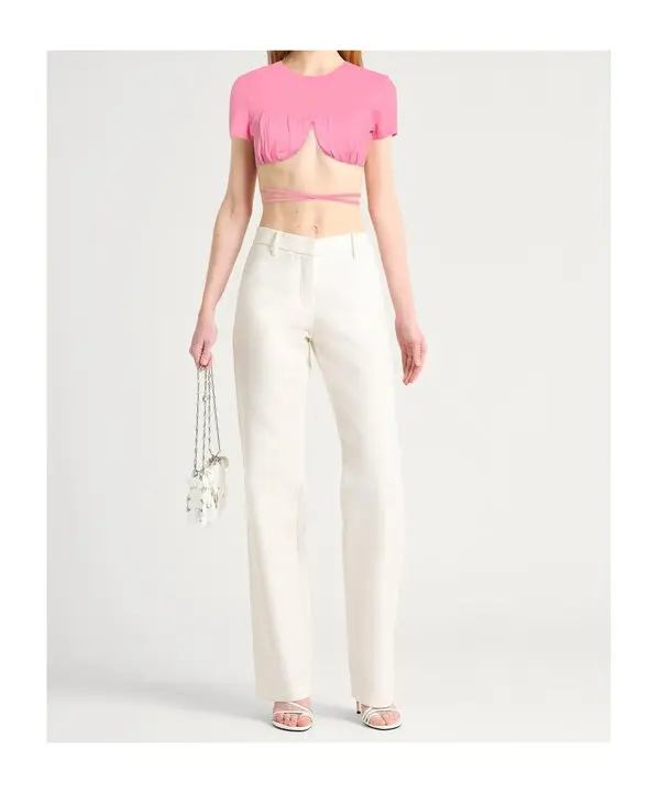 Jacquemus Short-sleeved Top With Tie Detail