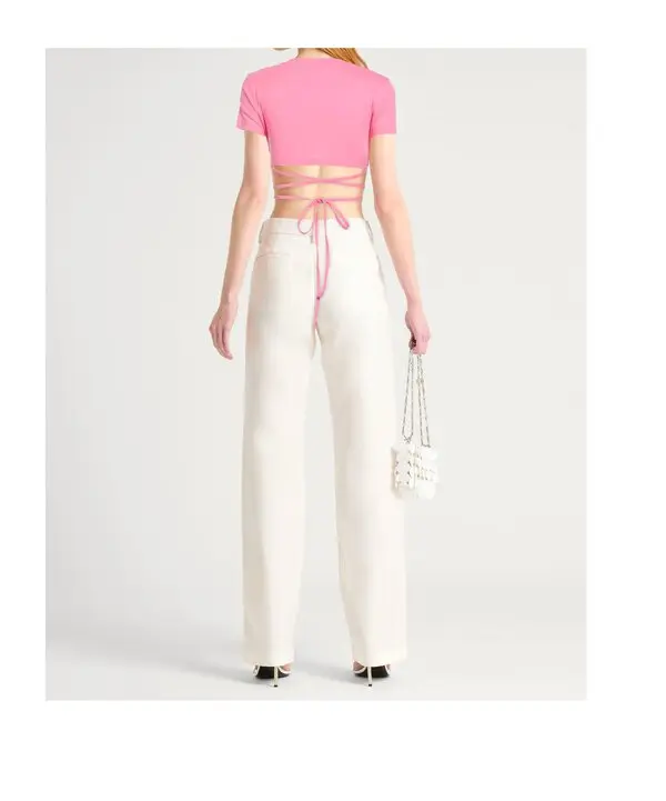 Jacquemus Short-sleeved Top With Tie Detail