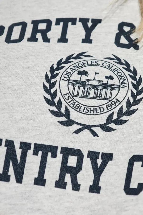 SPORTY  RICH Sporty Rich Varsity Crest Crewneck Sweatshirt