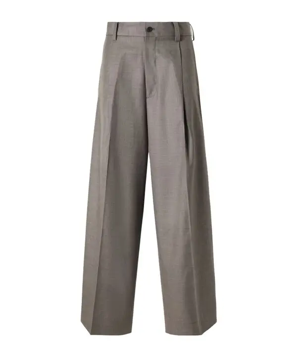 SSSTEIN Wool Pleated Wide-leg Trousers