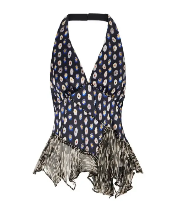 Staud Sleeveless Silk Top - Black