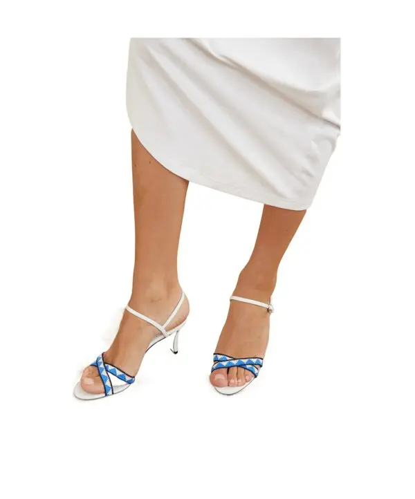 Manolo Blahnik Round Toe Open Toe High Heel Sandals