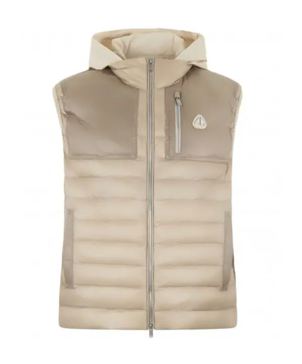 Moose Knuckles Sleeveless Cotton-padded Jacket - Beige