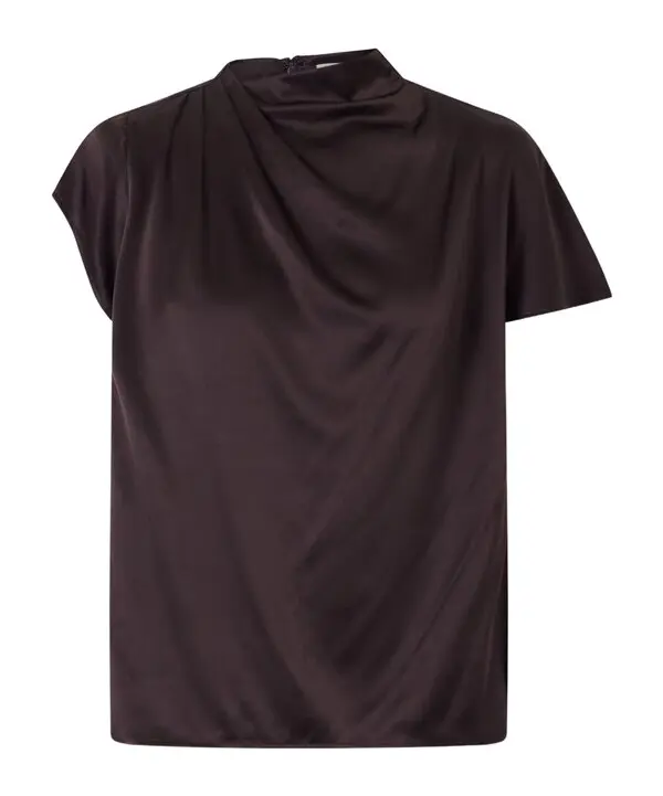 Staud Davina Silk-blend Top - Black