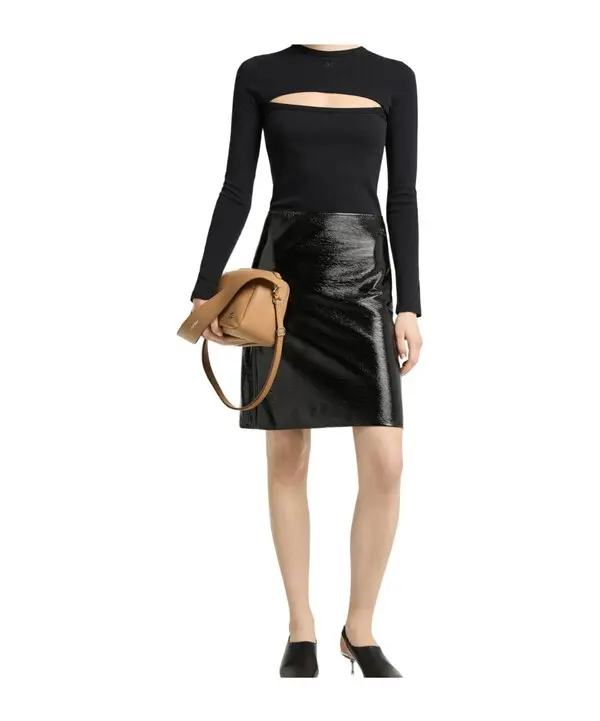 COURREGES Long Sleeve Cut Out T-shirt
