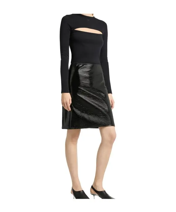 COURREGES Long Sleeve Cut Out T-shirt