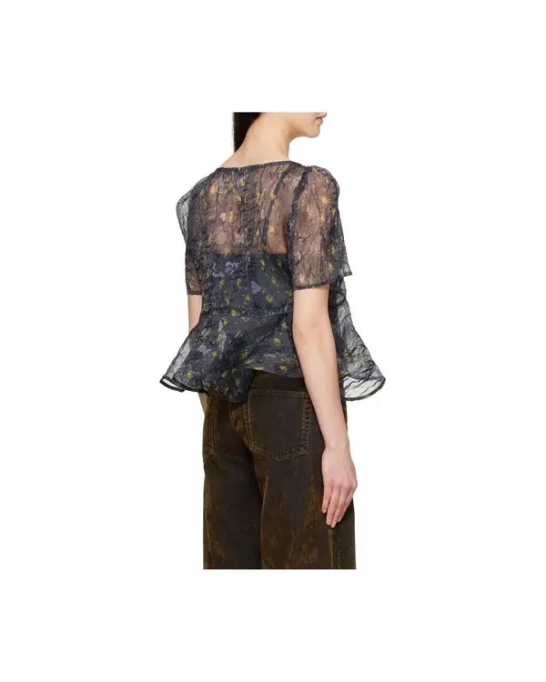 GANNI Peplum Blouse