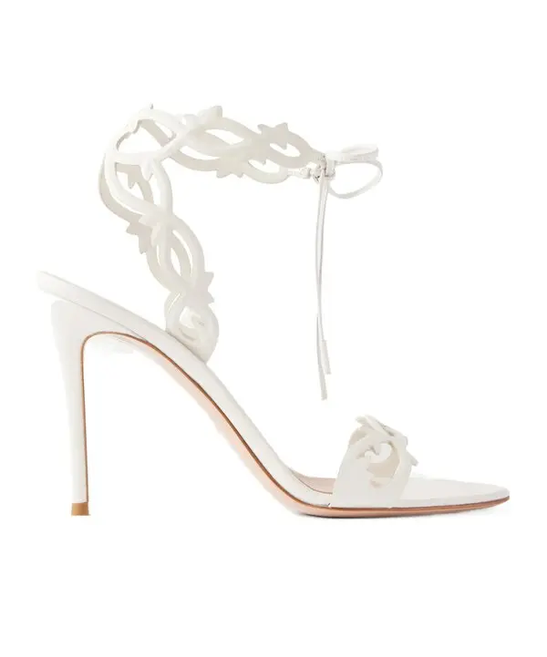 GIANVITO ROSSI Cut-out High-heeled Sandals - White
