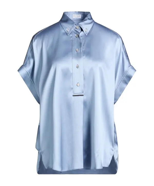 Brunello Cucinelli Short Sleeve Shirt - Blue
