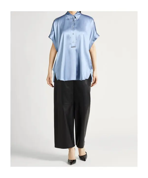 Brunello Cucinelli Short Sleeve Shirt - Blue