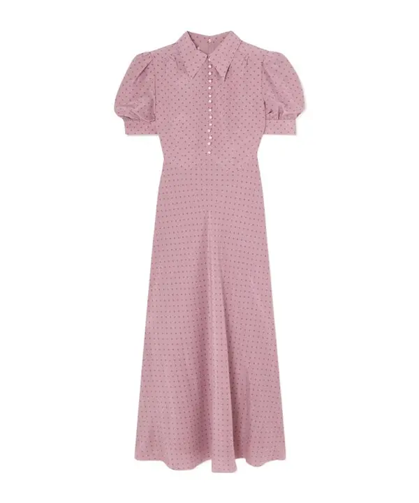 Alessandra Rich Polka Dot Dress - Pink