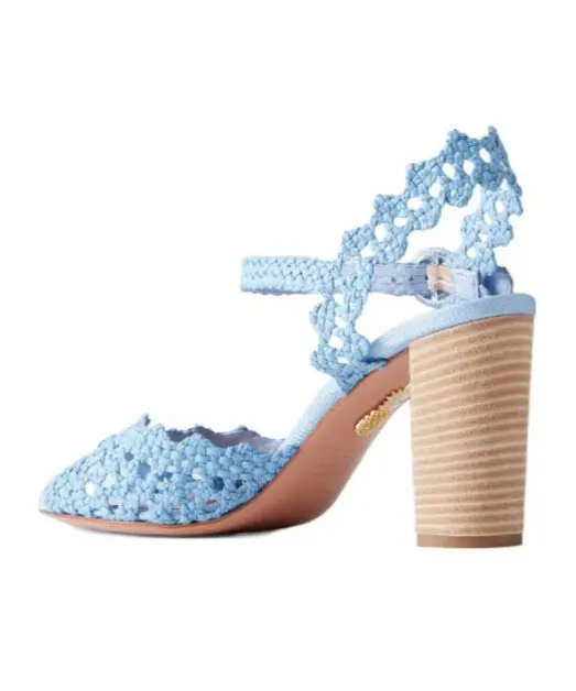 AQUAZZURA Woven Straw High-heeled Sandals