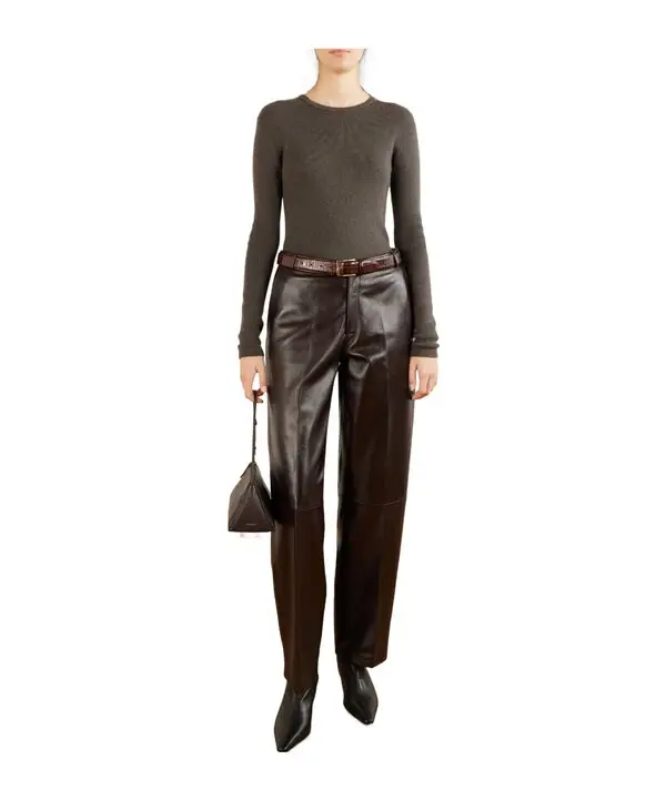 ARMA Palermo Leather Straight-leg Pants