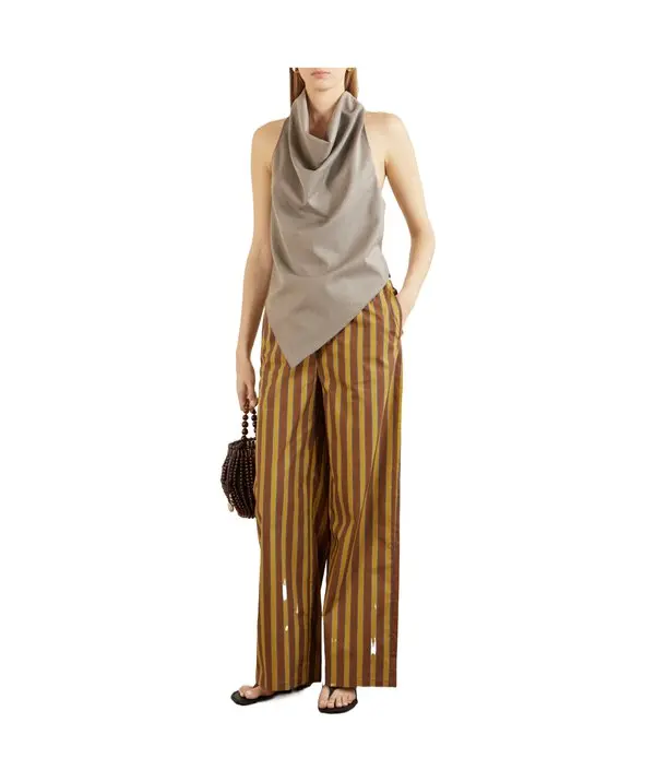Staud Cotton Vertical Stripe Trousers