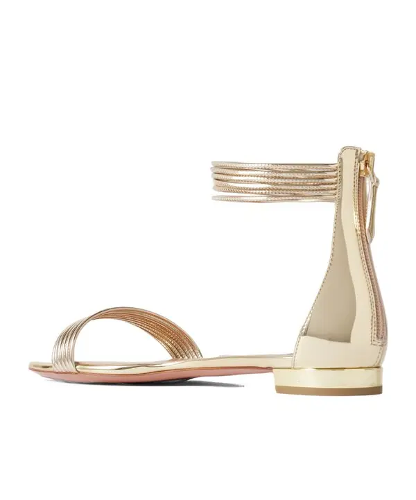 AQUAZZURA Sway Metallic-leather Sandals