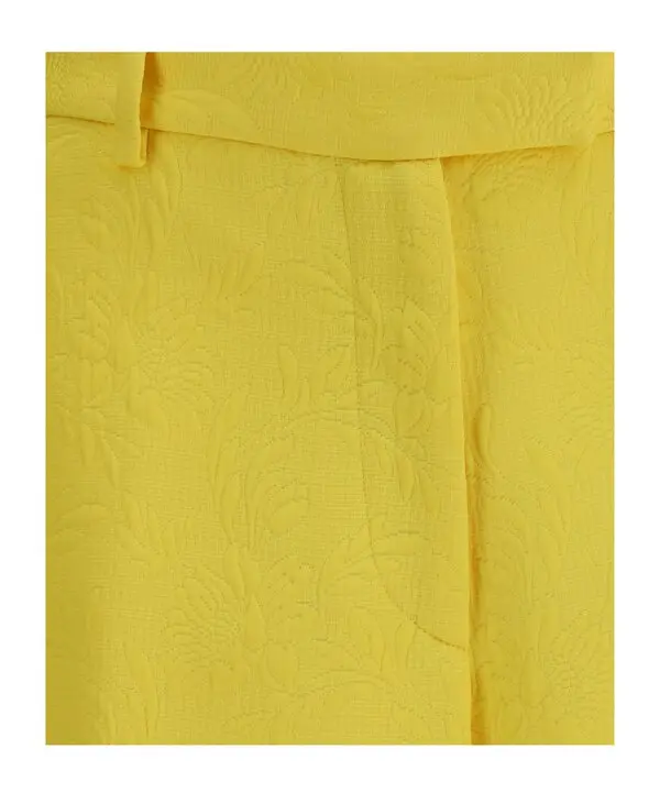 Dries Van Noten Wide-leg Jacquard Pattern Pants