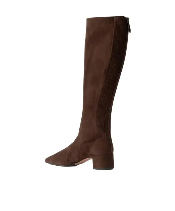 AQUAZZURA Plain Colour Suede Knee Boots