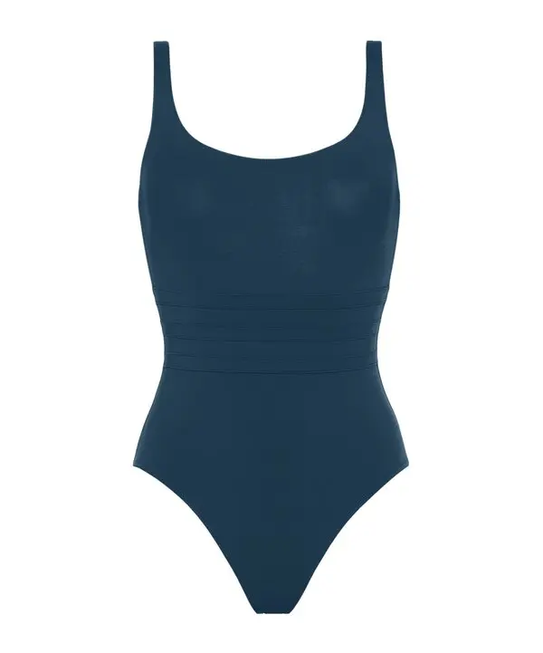 ERES Wide-shoulder One-piece Swimsuit - Blue