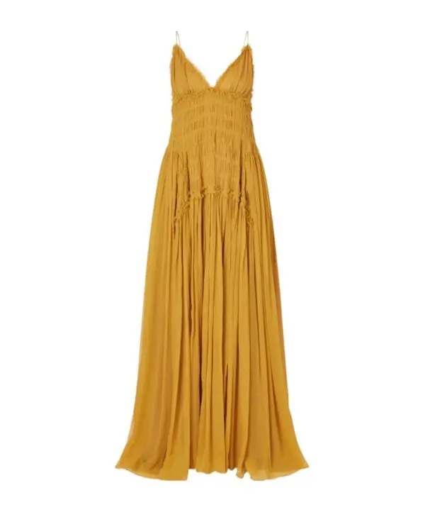 Ulla Johnson Backless V-neck Dress - Orange