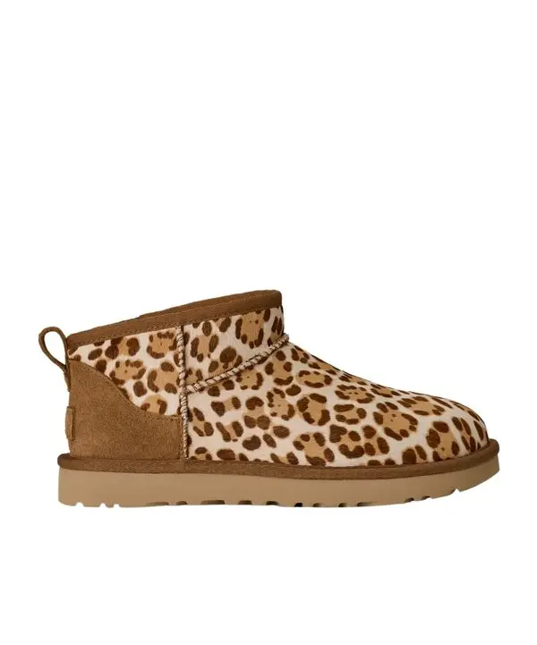 UGG Leopard Print Ankle Boots - Brown