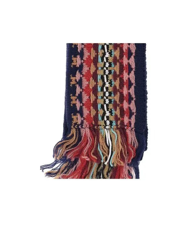 Dries Van Noten Jacquard Wool Scarf - Navy Blue